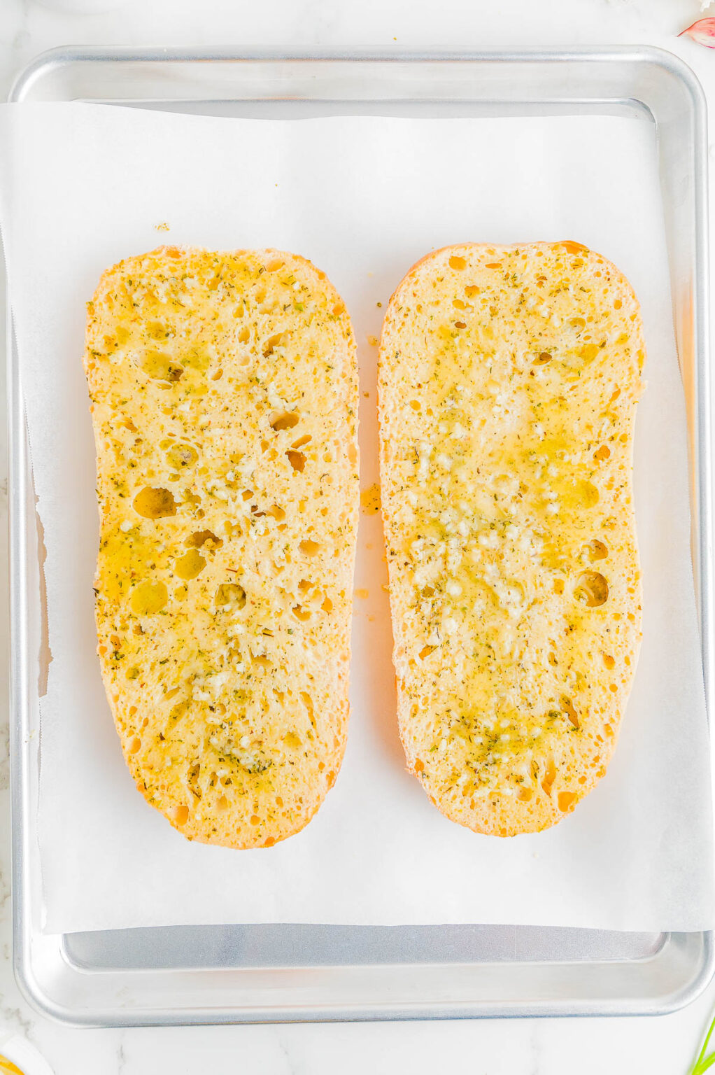 Cheesy Garlic Bread with French Bread - Averie Cooks