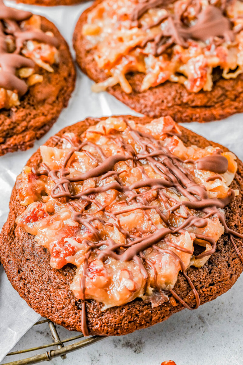 Fudgy German Chocolate Cookies - Averie Cooks
