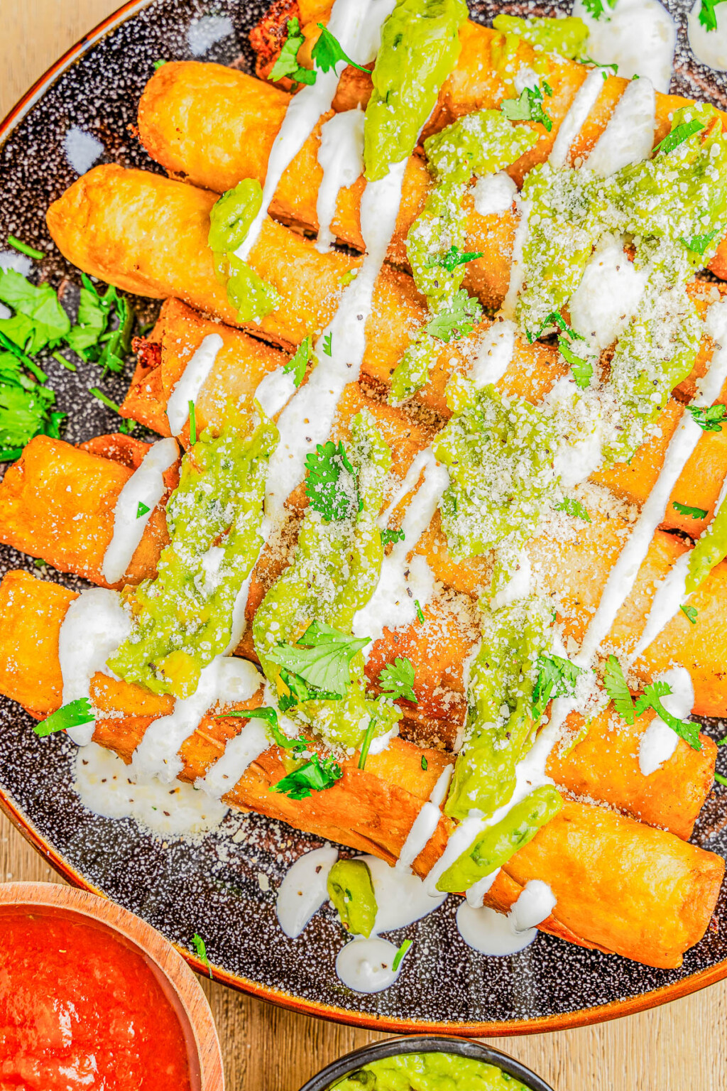 Creamy Creamy Chicken Taquitos - Averie Cooks