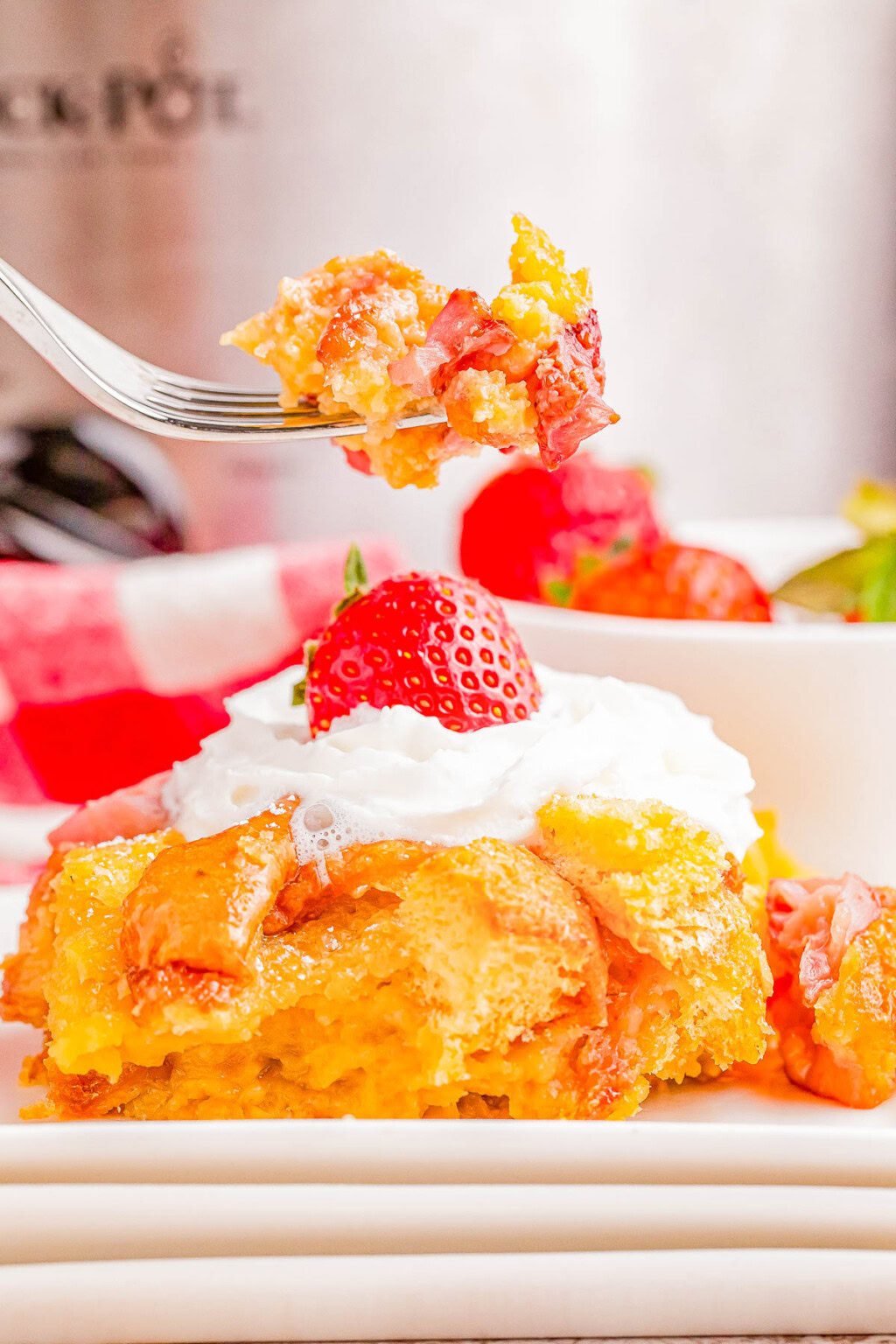 Slow Cooker Bread Pudding - Averie Cooks