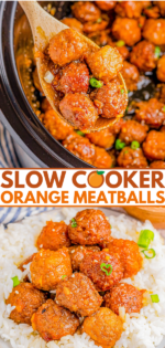 Slow Cooker Orange Meatballs - Averie Cooks