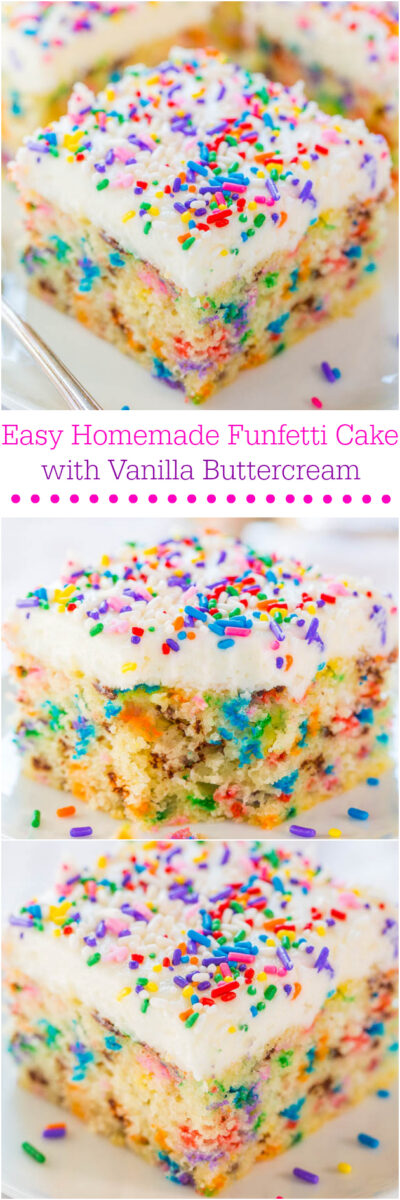 Simple Homemade Funfetti Cake Recipe - Averie Cooks