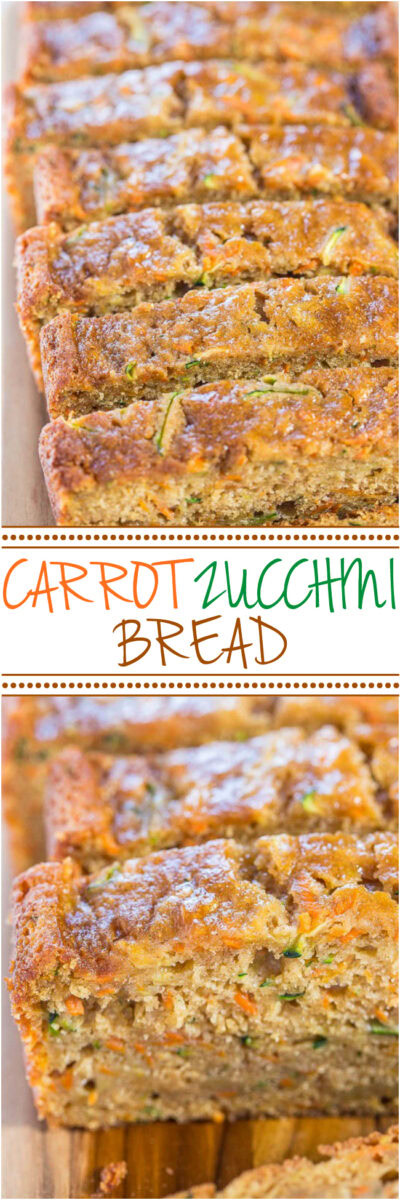 One-Bowl Zucchini Carrot Bread Recipe - Averie Cooks