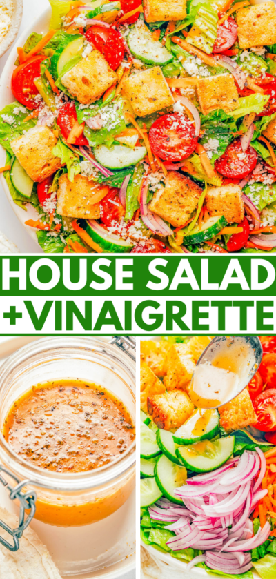 Simple House Salad (Homemade Vinaigrette) - Averie Cooks