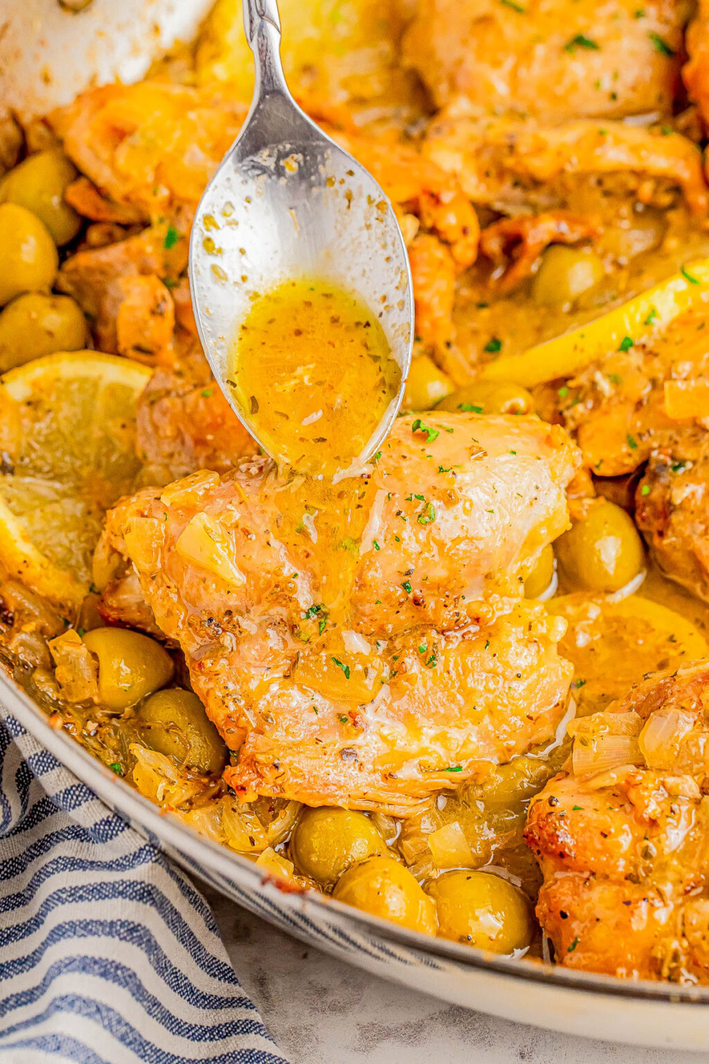Lemon Olive Chicken Skillet - Averie Cooks