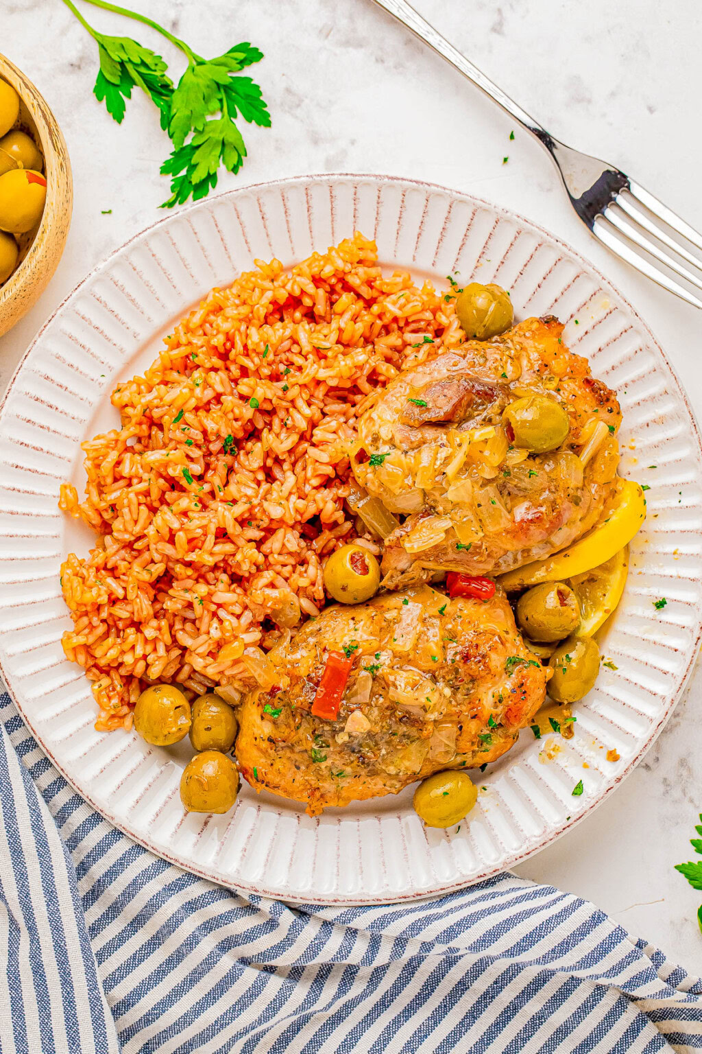Lemon Olive Chicken Skillet - Averie Cooks
