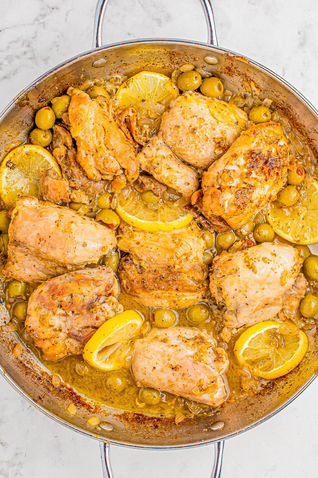 Lemon Olive Chicken Skillet - Averie Cooks
