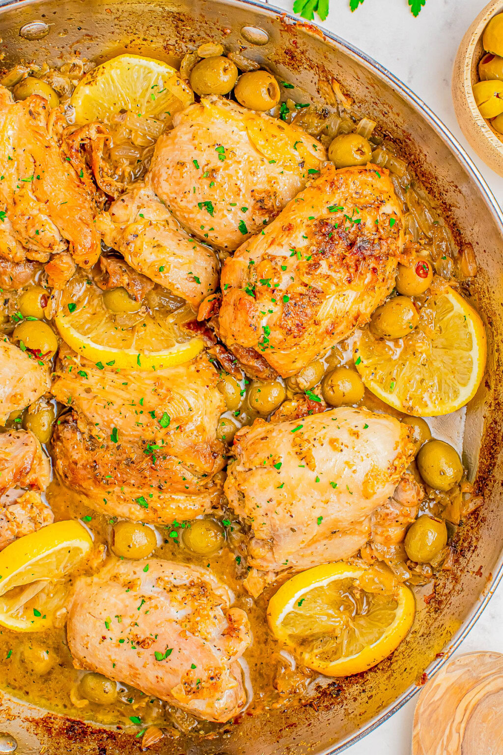 Lemon Olive Chicken Skillet - Averie Cooks
