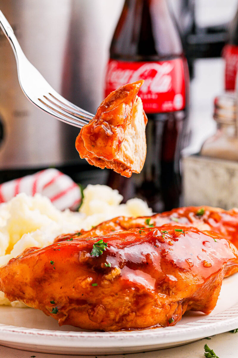 Slow Cooker Coca Cola Chicken - Averie Cooks