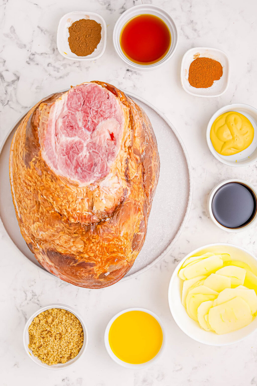 Glazed Apple Spiral Ham - Averie Cooks