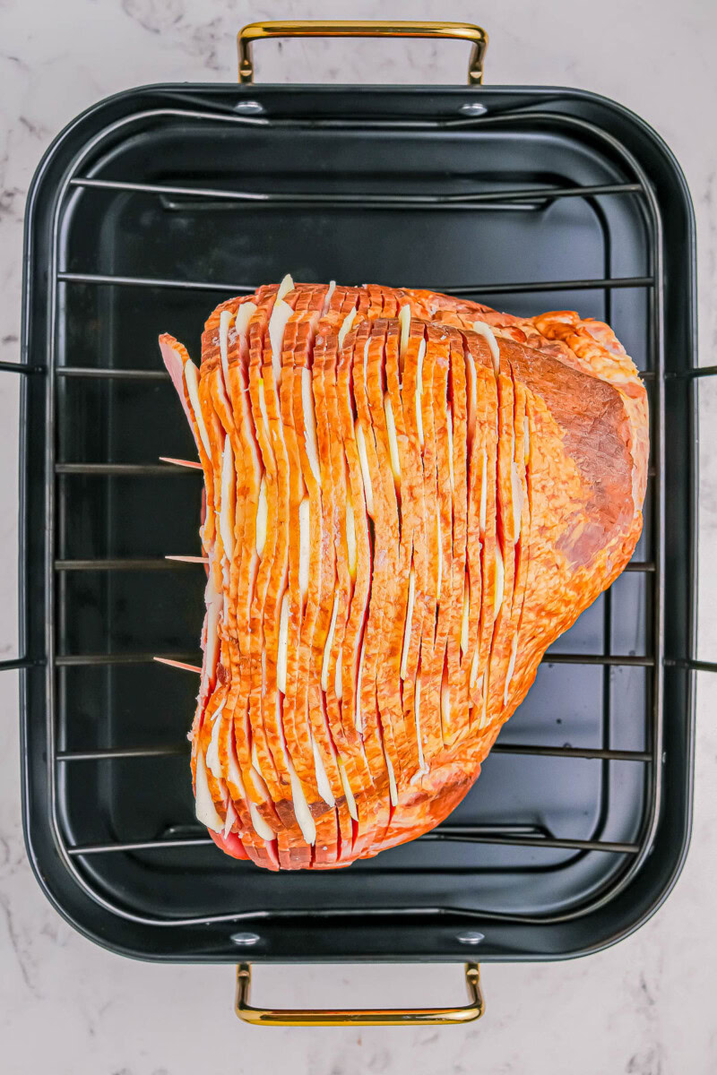 Glazed Apple Spiral Ham - Averie Cooks
