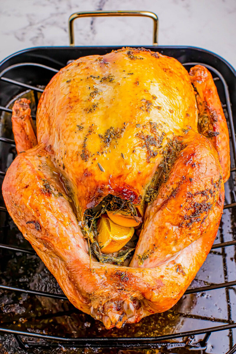 Easy Oven Roasted Citrus Turkey - Averie Cooks
