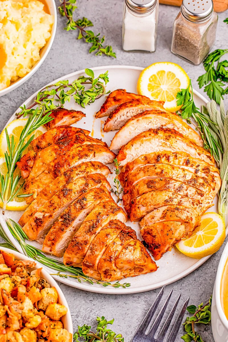 Baked Juicy Turkey Breast Recipe - Averie Cooks