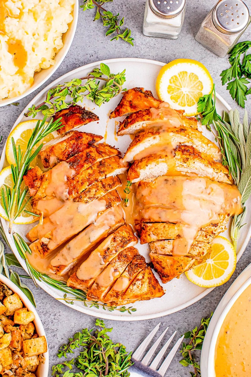 Baked Juicy Turkey Breast Recipe - Averie Cooks