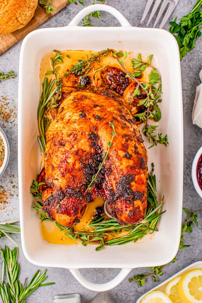 Baked Juicy Turkey Breast Recipe - Averie Cooks