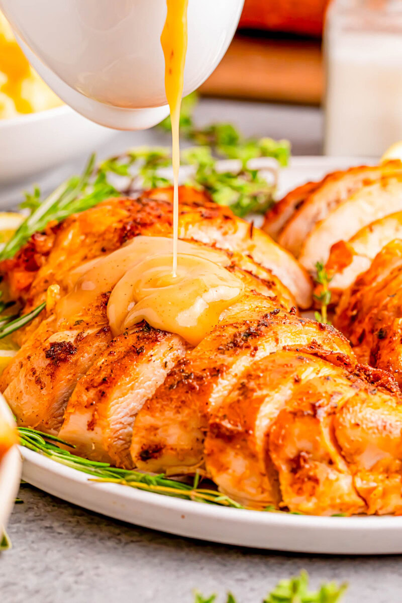 Baked Juicy Turkey Breast Recipe - Averie Cooks