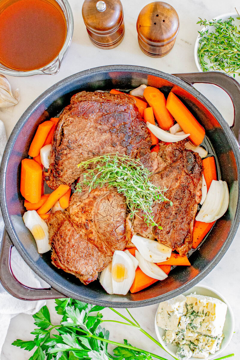 Steakhouse-Style Baked Pot Roast - Averie Cooks