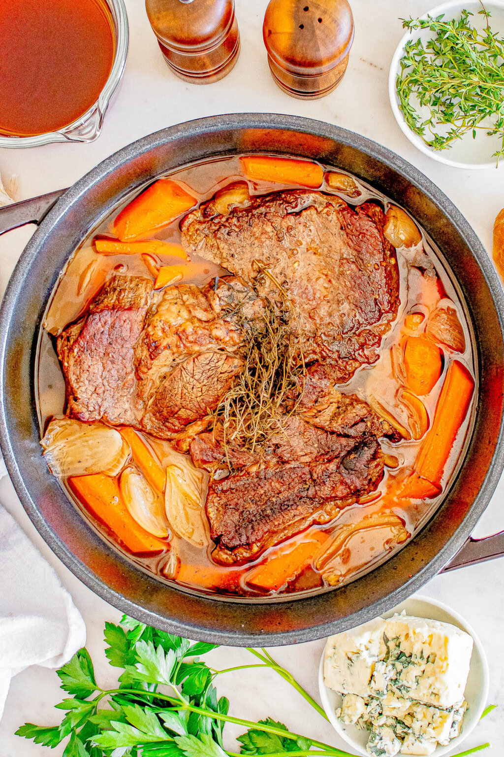Steakhouse-Style Baked Pot Roast - Averie Cooks