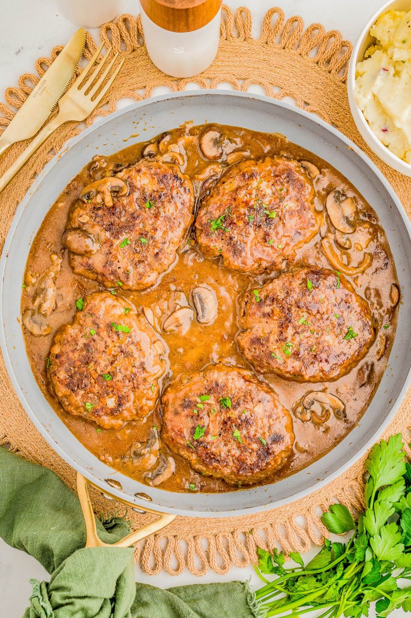Salisbury Steak with Mushroom Gravy - Averie Cooks