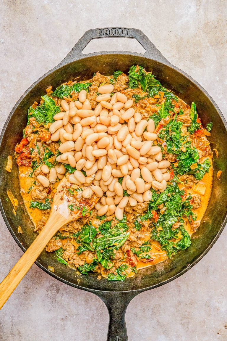 Sausage and White Bean Skillet - Averie Cooks