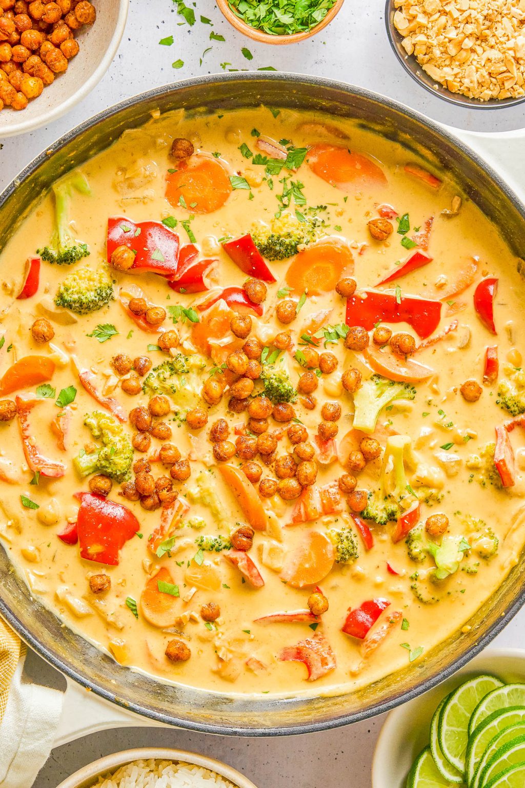 Thai Yellow Curry with Chickpeas and Vegetables - Averie Cooks